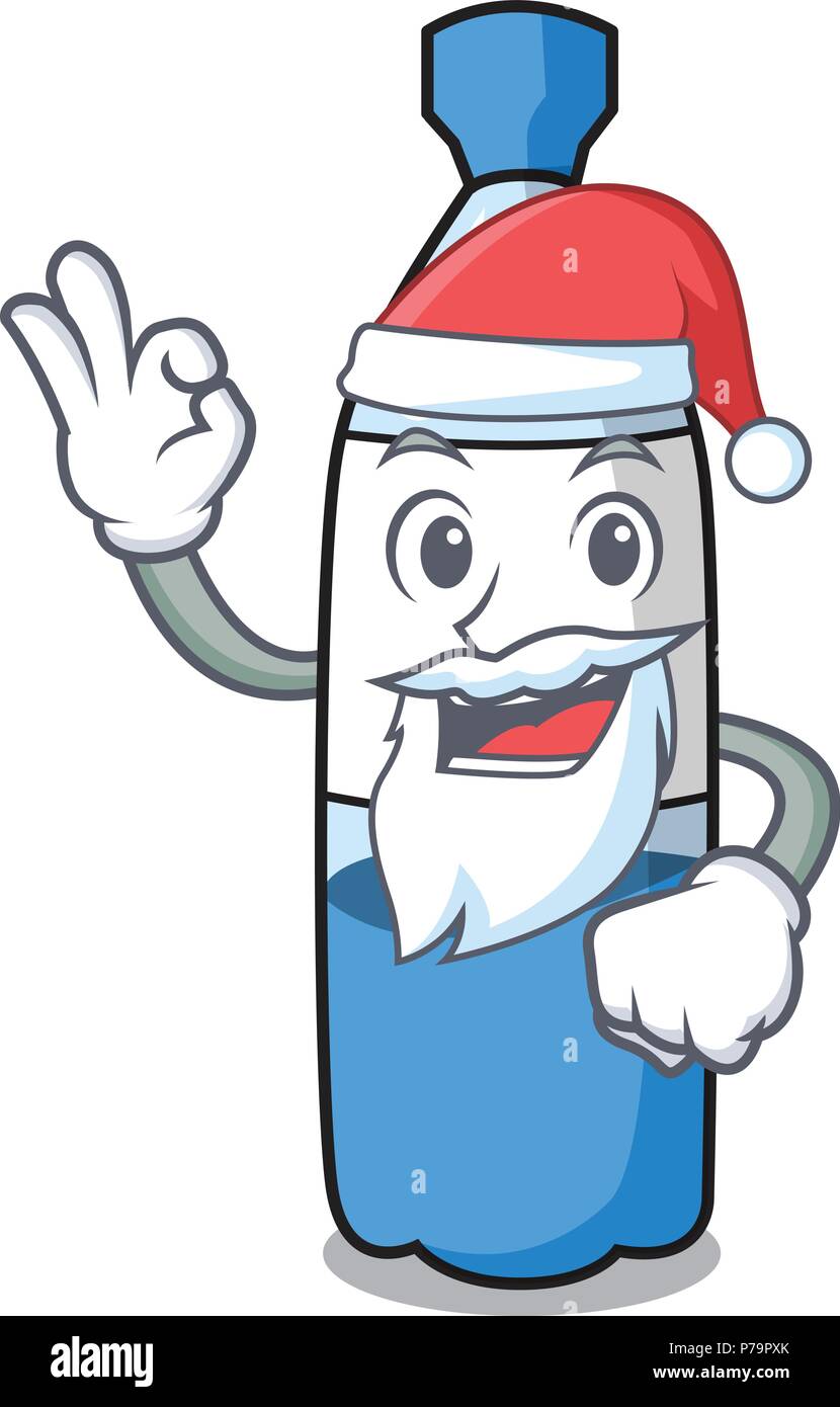 Santa water bottle mascot cartoon Stock Vector Image & Art - Alamy