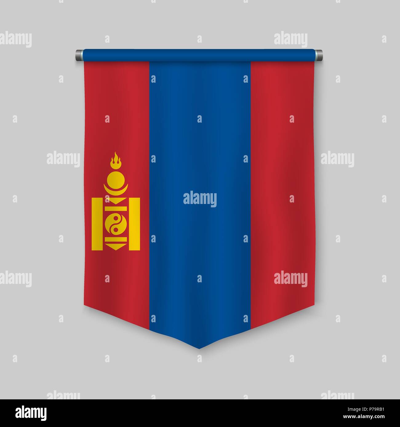 3d background flag mongolia Stock Vector Images - Alamy