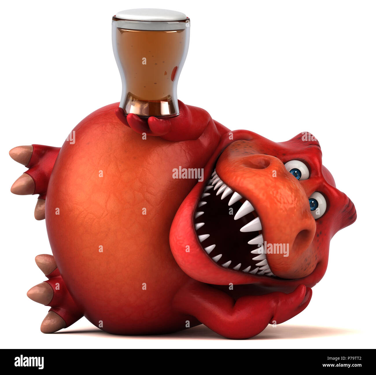 Fun dinosaur - 3D Illustration Stock Photo - Alamy