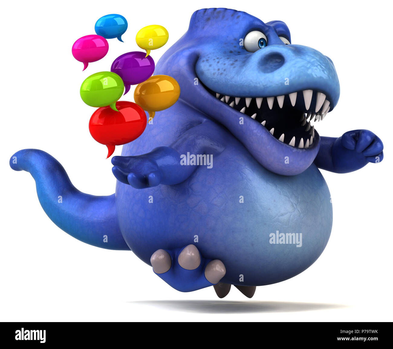 Fun dinosaur - 3D Illustration Stock Photo - Alamy
