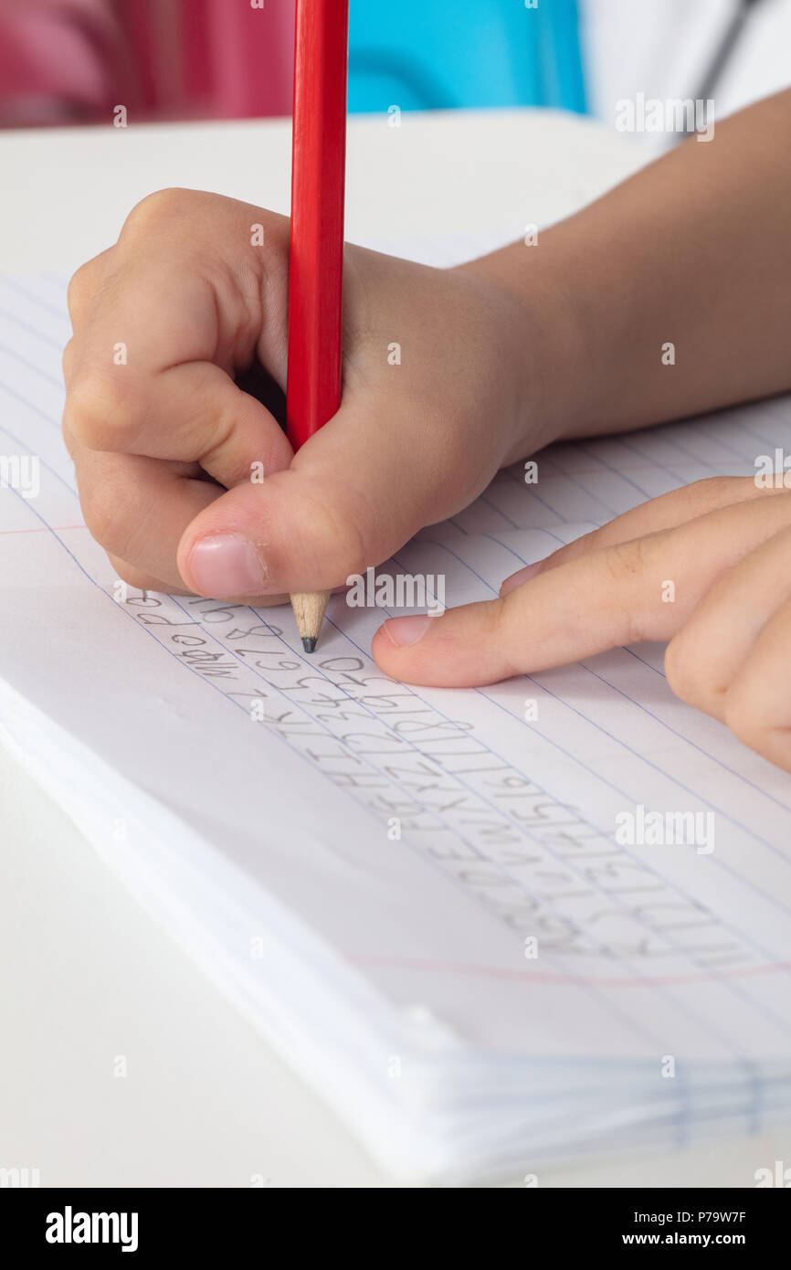 Childrens at classroom hands up hi-res stock photography and images - Alamy