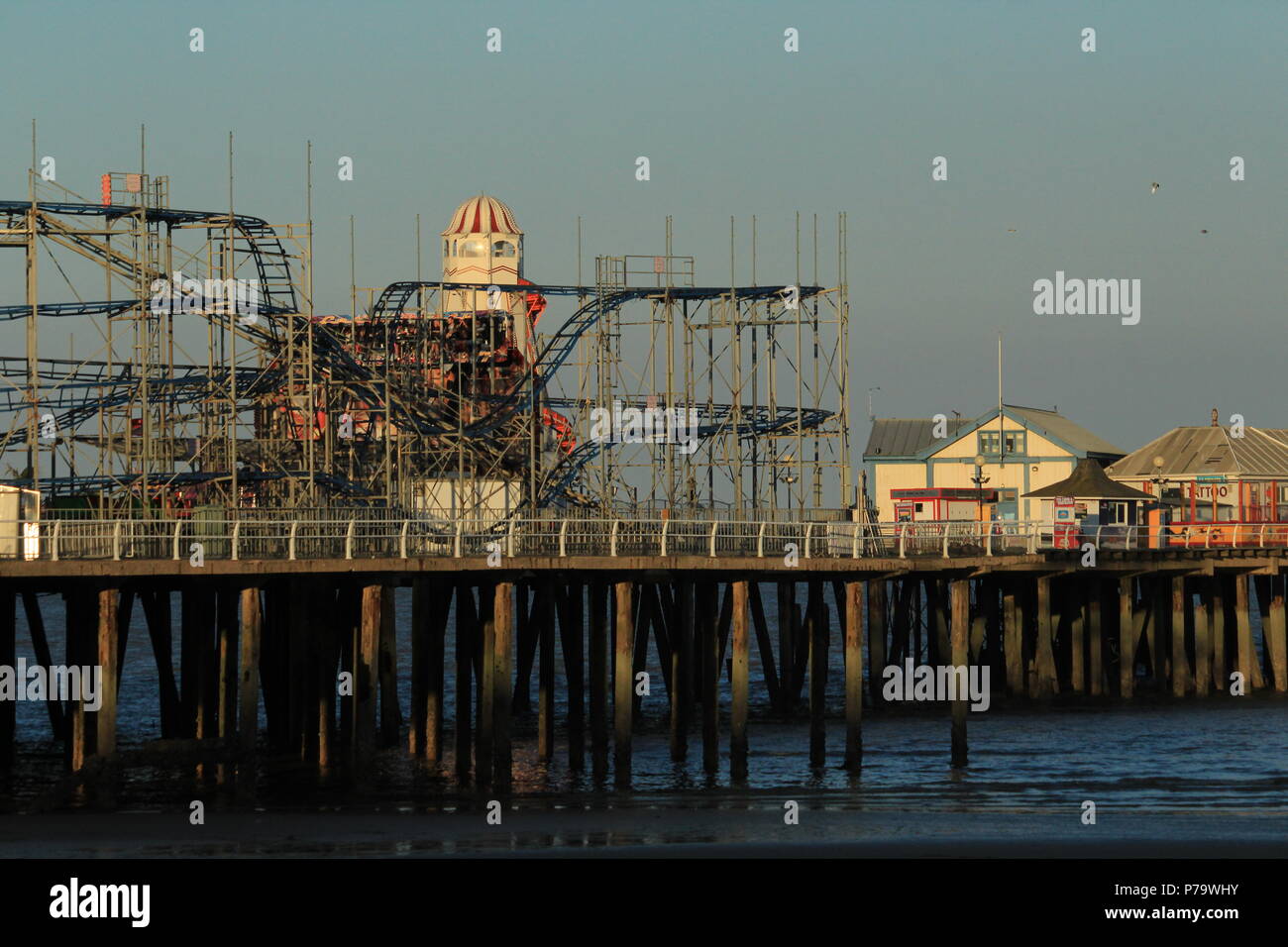 Coastal landscapes - Scenic view of Clacton Pier, amusement rides ...