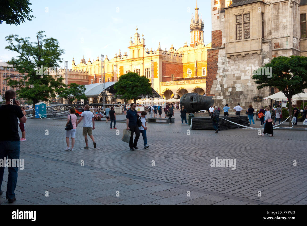 Main Square, Krakow, Poland, Europe Stock Photo - Alamy