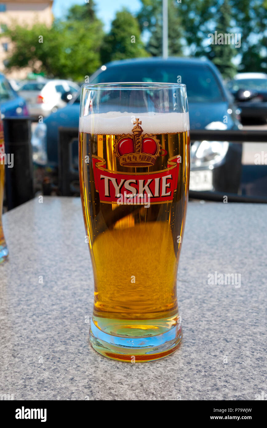 Glass of Polish Tyskie Beer, Poland, Europe Stock Photo - Alamy Glass of Polish Tyskie Beer, Poland, Europe Stock Photo - Alamy