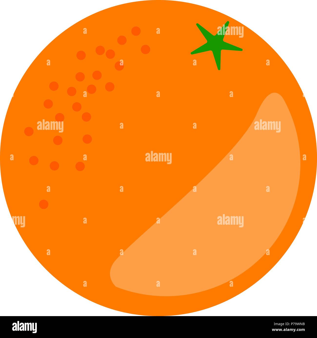 Orange fruit vector in flat design style isolated Stock Vector Image ...