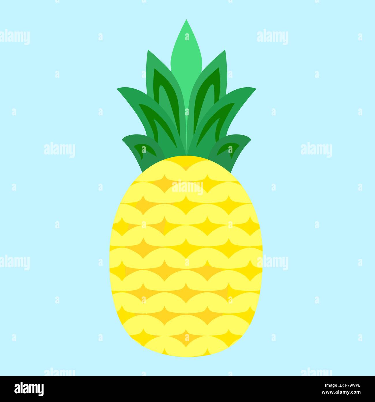 Pineapple in whole Stock Vector Images - Alamy