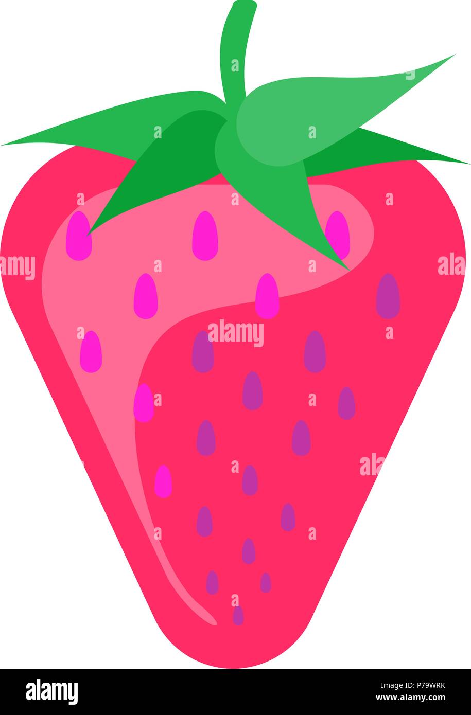 Strawberry fruit vector in flat design style isolated Stock Vector ...