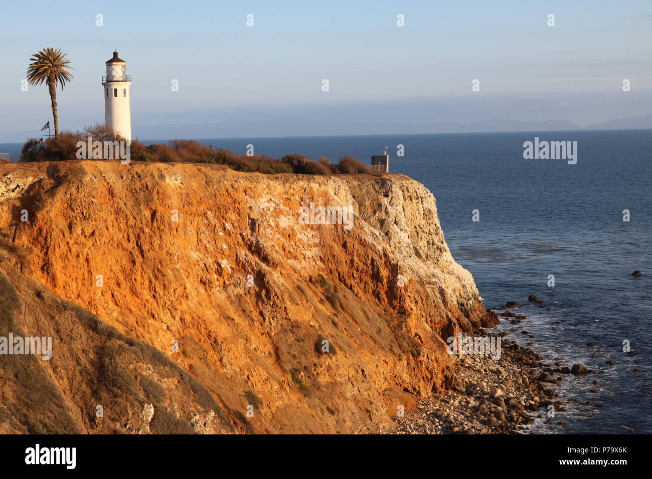 Lighthouse in Long Beach California just before sunset Stock Photo - Alamy