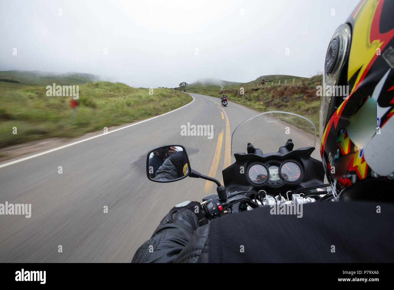 Motorcycle view of road hi-res stock photography and images - Alamy