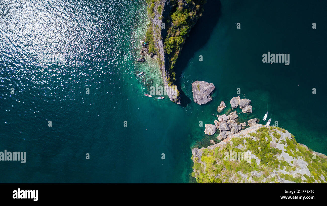 aerial view landscape of Island Stock Photo - Alamy