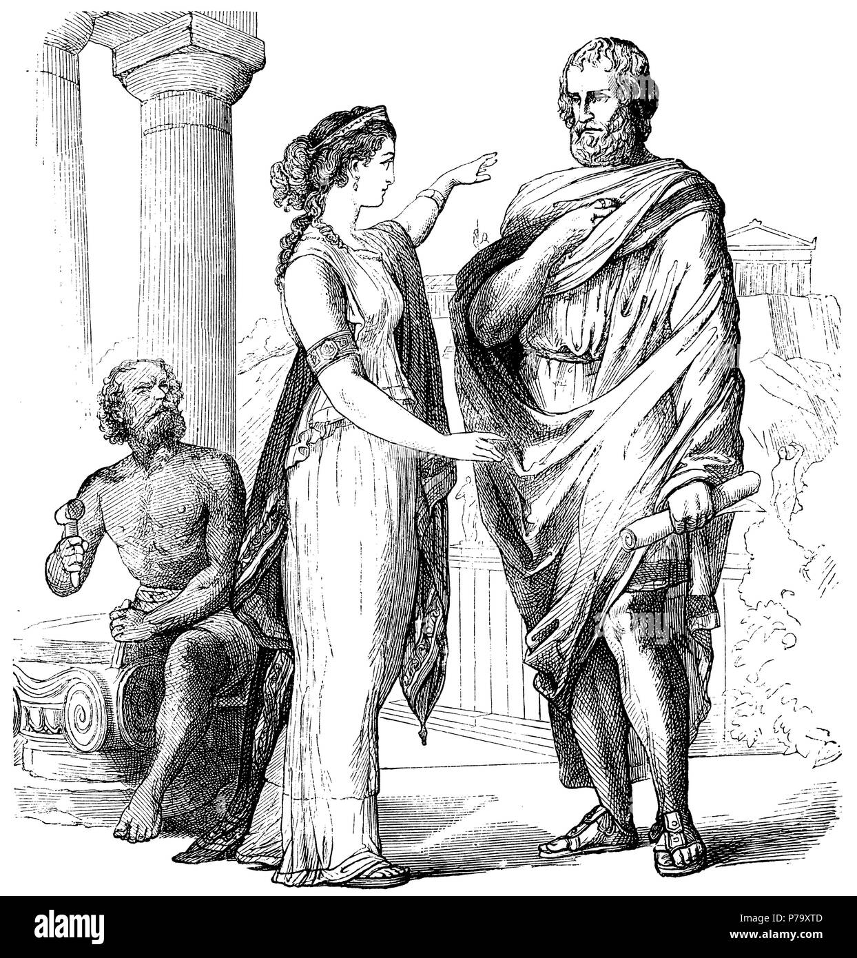 Aspasia and Pericles, [Ferdinand Dietz] 1881 Stock Photo - Alamy