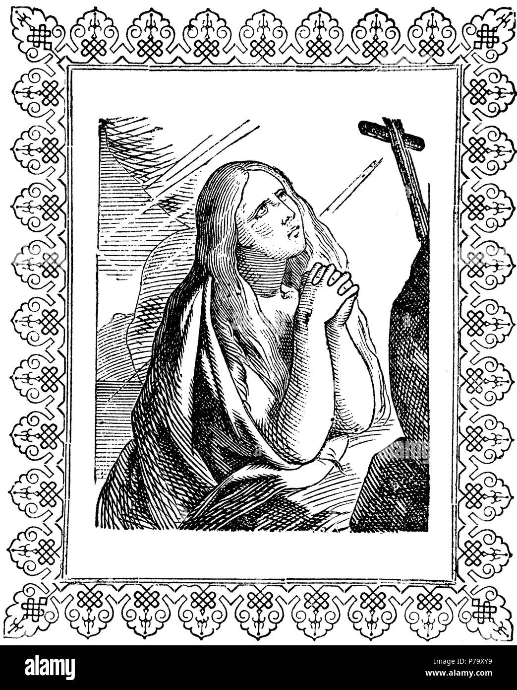 Mary magdalene portrait Black and White Stock Photos & Images - Alamy