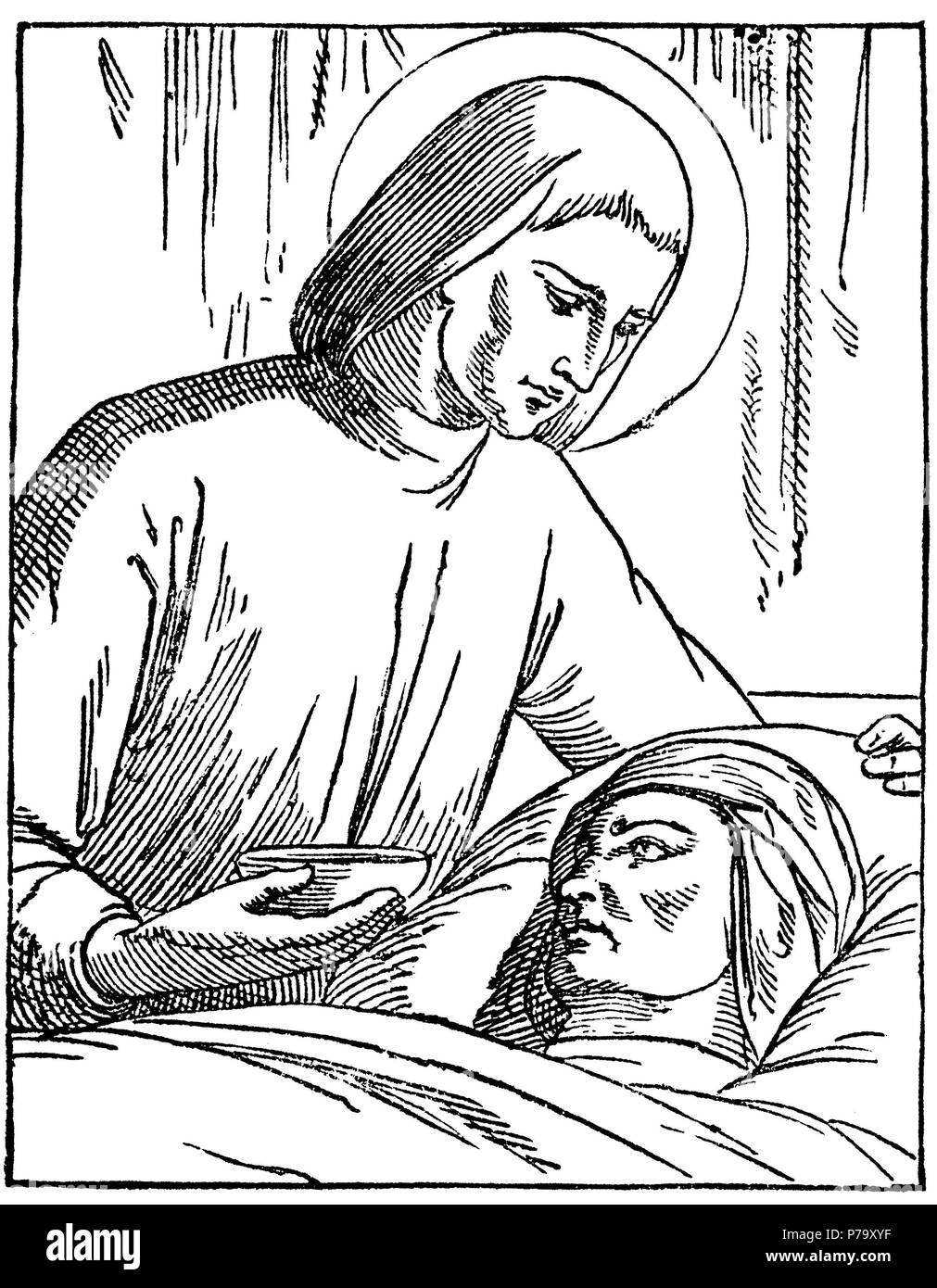 St. John Columbine, founder of the order Stock Photo - Alamy