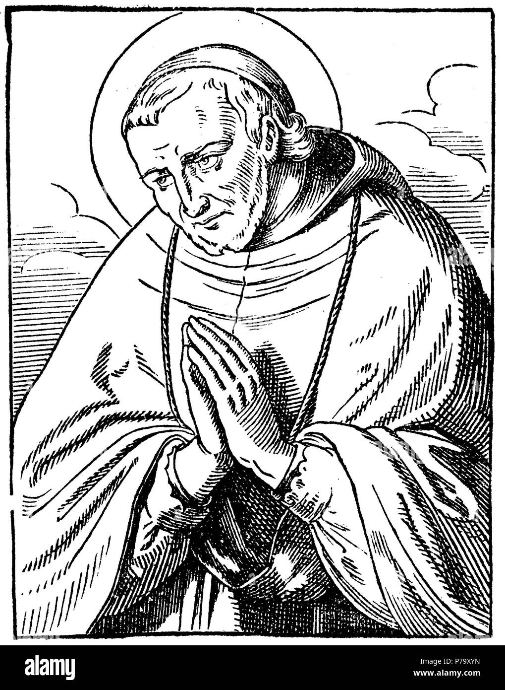 St. Stephen, pope and martyr, bishop and religious founder Stock Photo ...