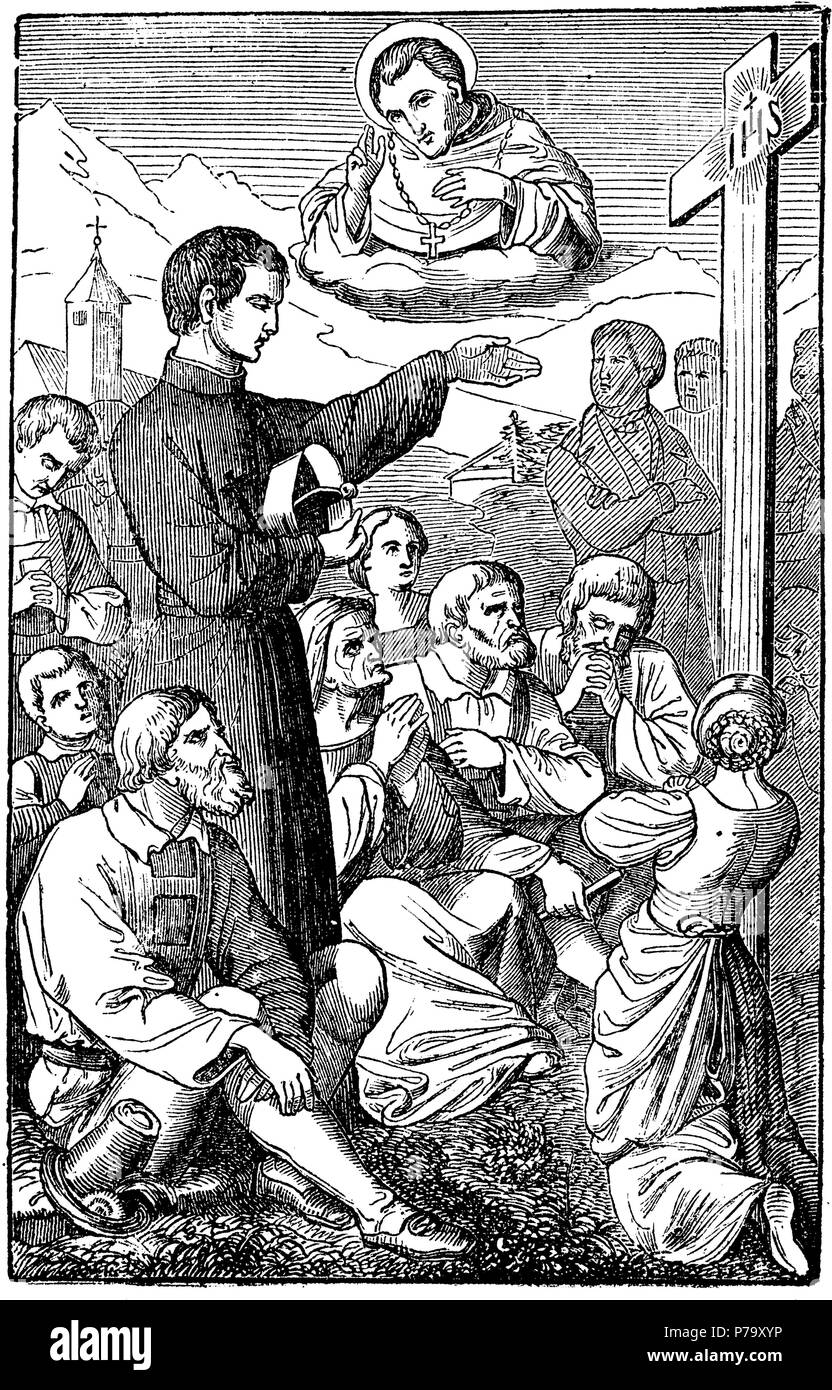 St. Stephen, pope and martyr, bishop and religious founder Stock Photo ...