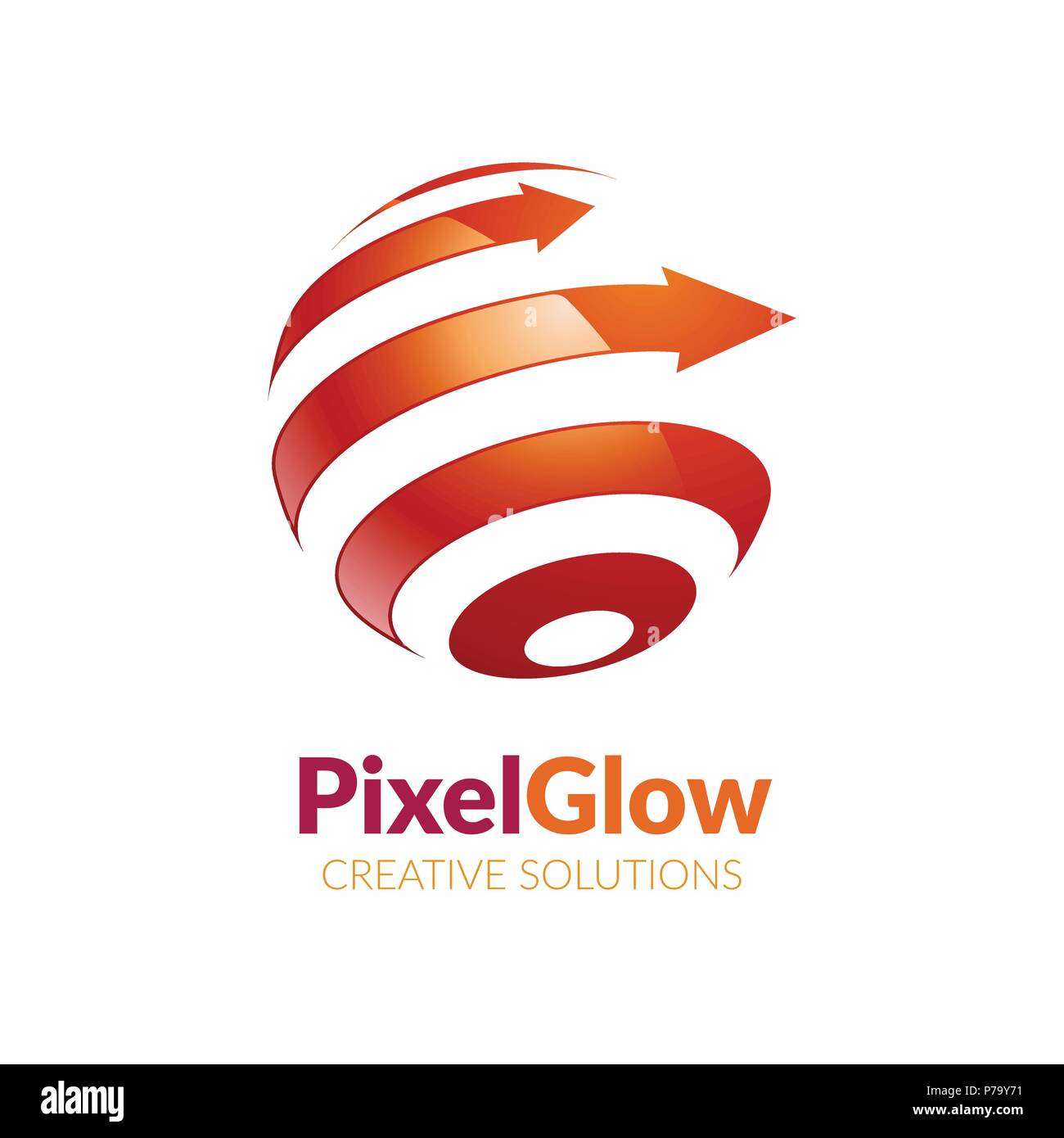 Dynamic Globe with Arrow concept ideal for corporate identity. Vector ...