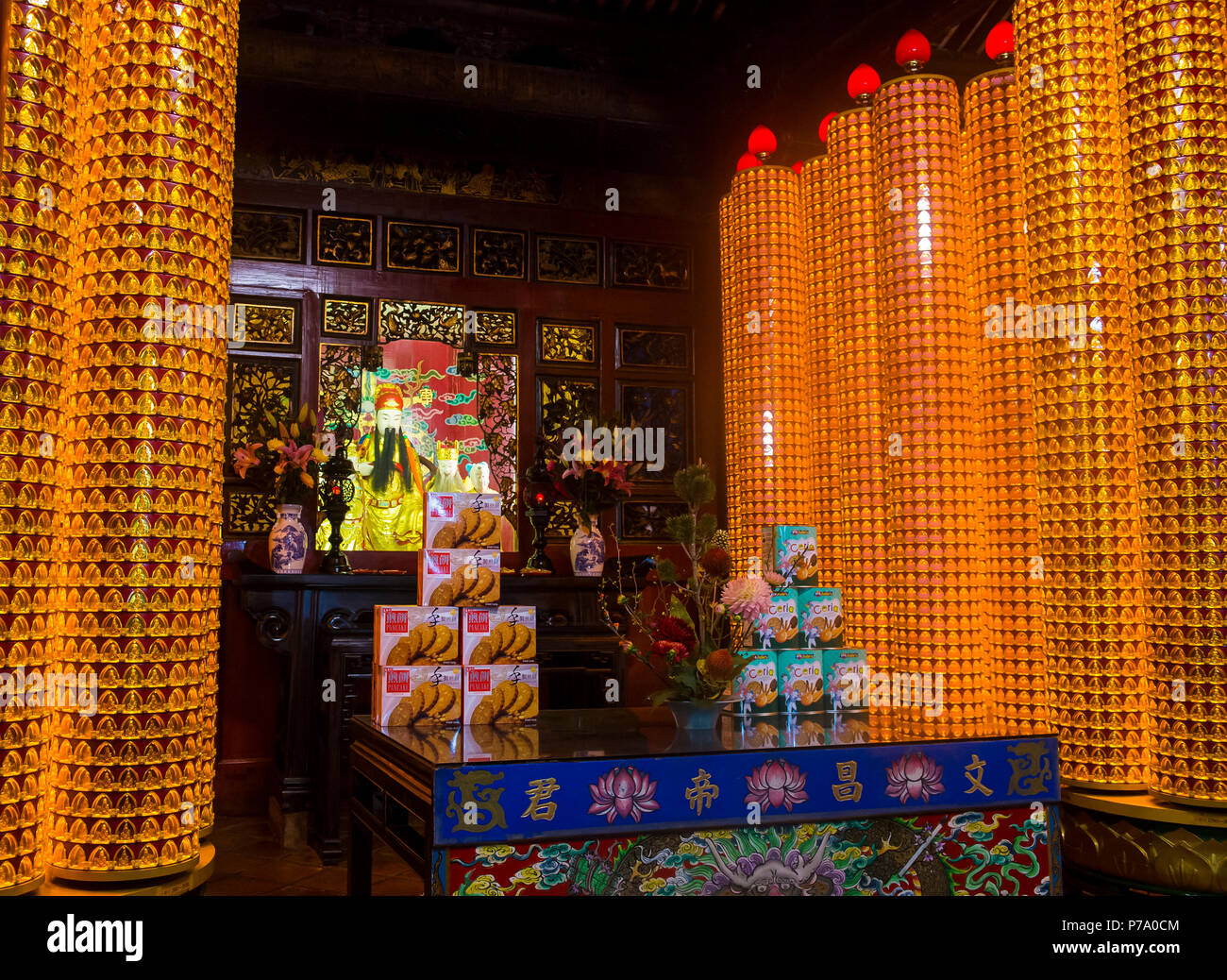 Chinese new year decorations in Longshan temple in Taipei Taiwan Stock ...
