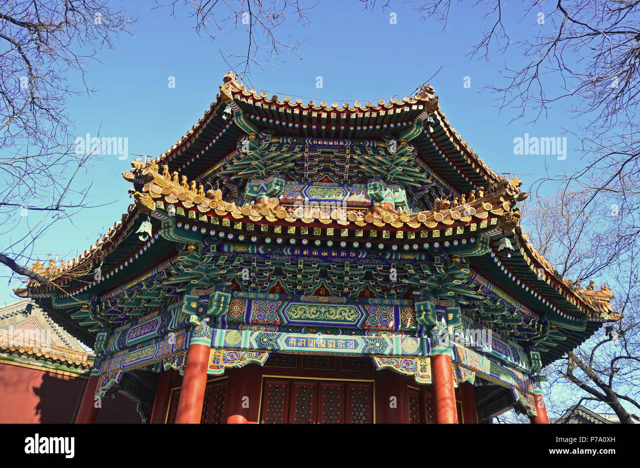 Pavilion Of Art In The Chinese Temple High Resolution Stock Photography ...