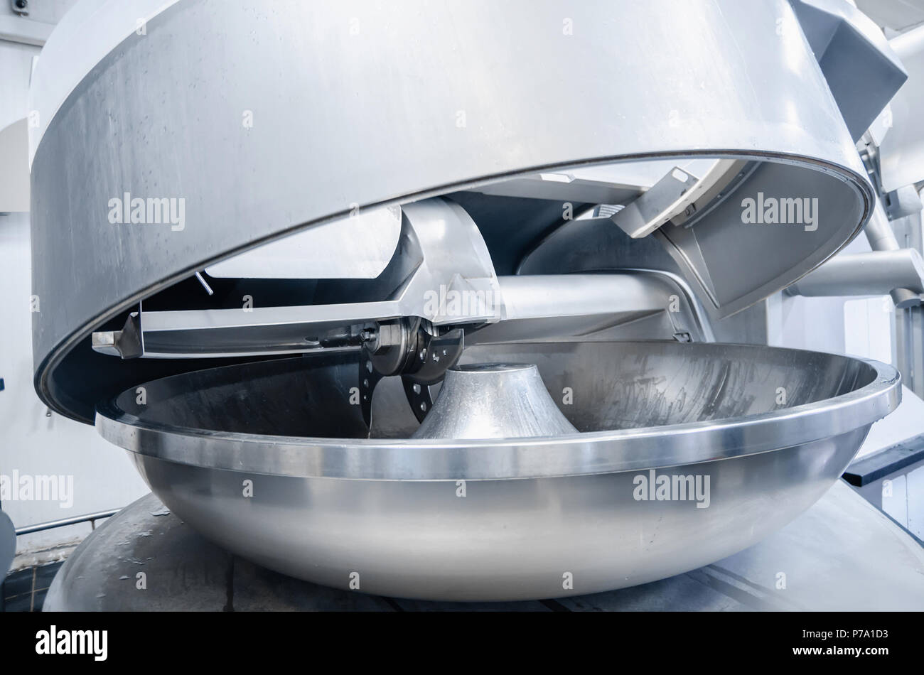 Cutter. Industrial cutter for grinding meat. Factory for the production ...
