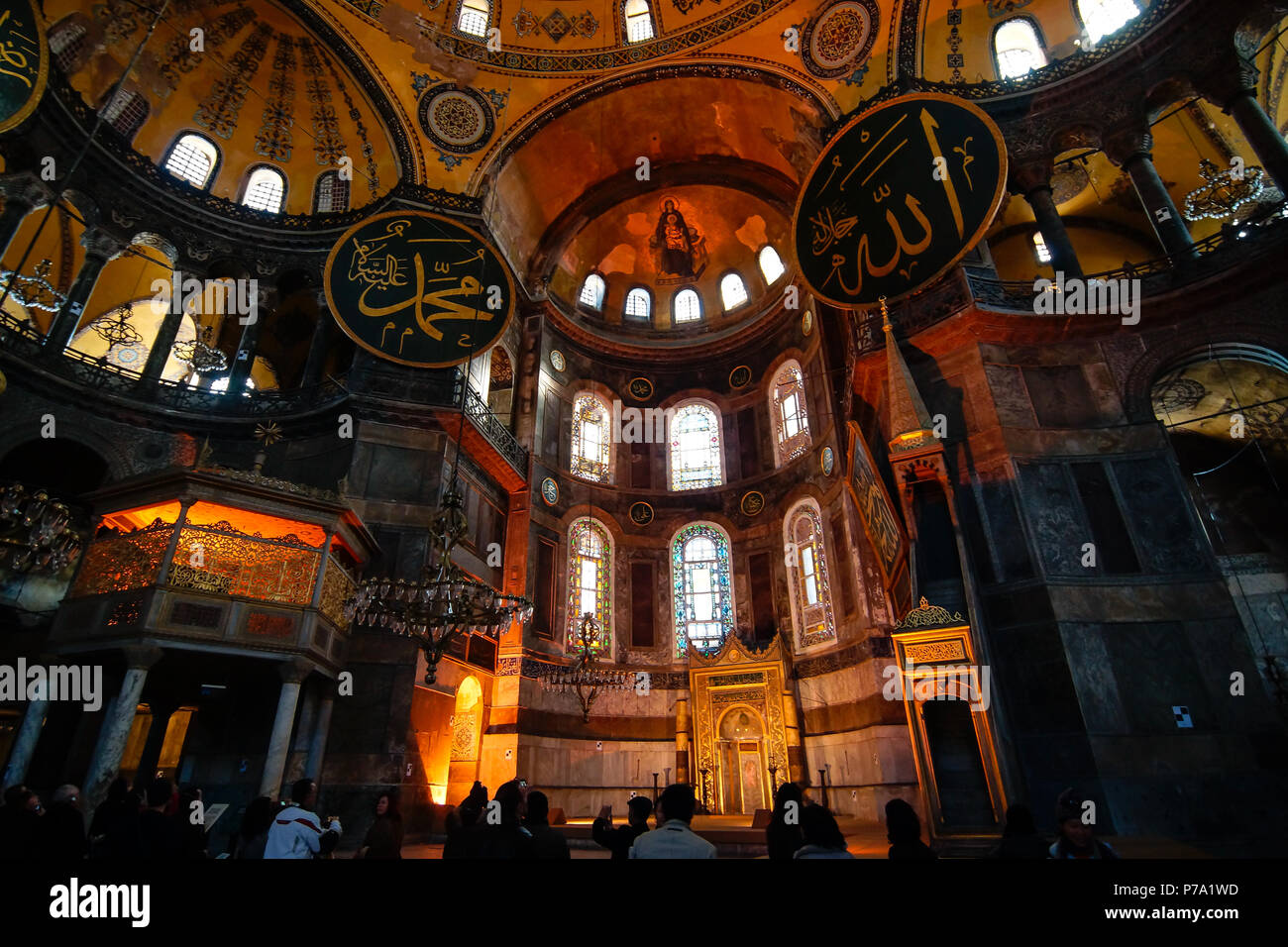 Interior of Hagia Sophia in Istanbul, Turkey Stock Photo - Alamy