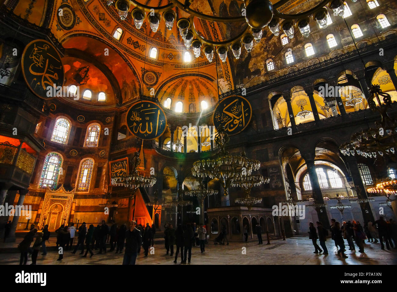 Interior of Hagia Sophia in Istanbul, Turkey Stock Photo - Alamy