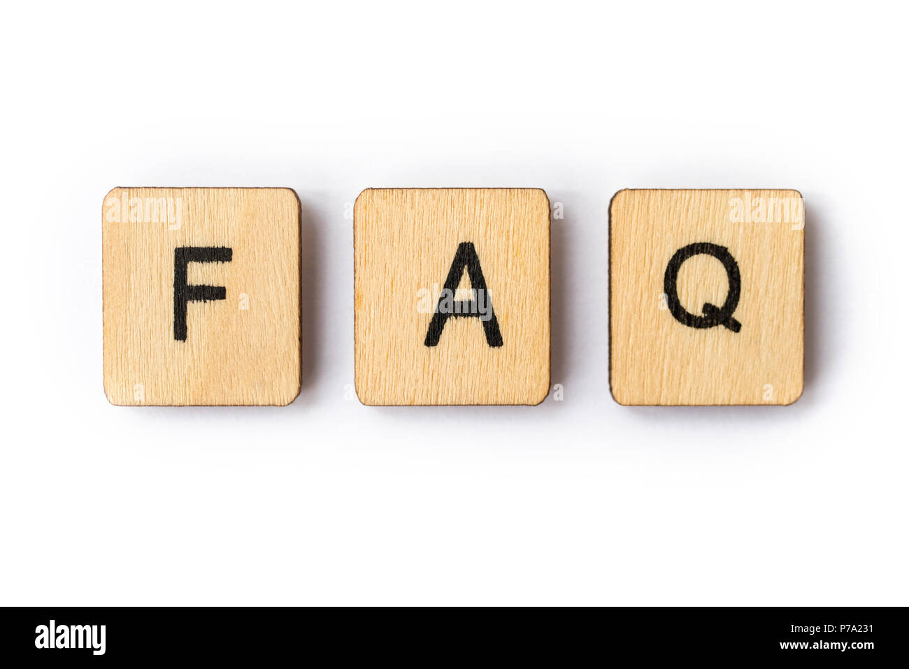The abbreviation FAQ - Frequently Asked Questions - spelt out with ...