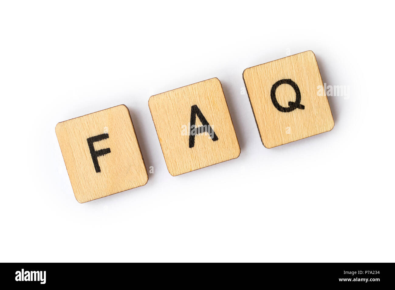 The abbreviation FAQ - Frequently Asked Questions - spelt out with ...