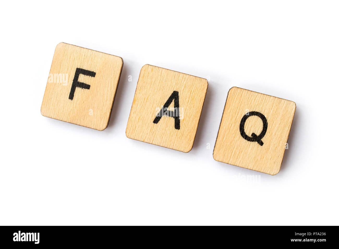 The abbreviation FAQ - Frequently Asked Questions - spelt out with ...