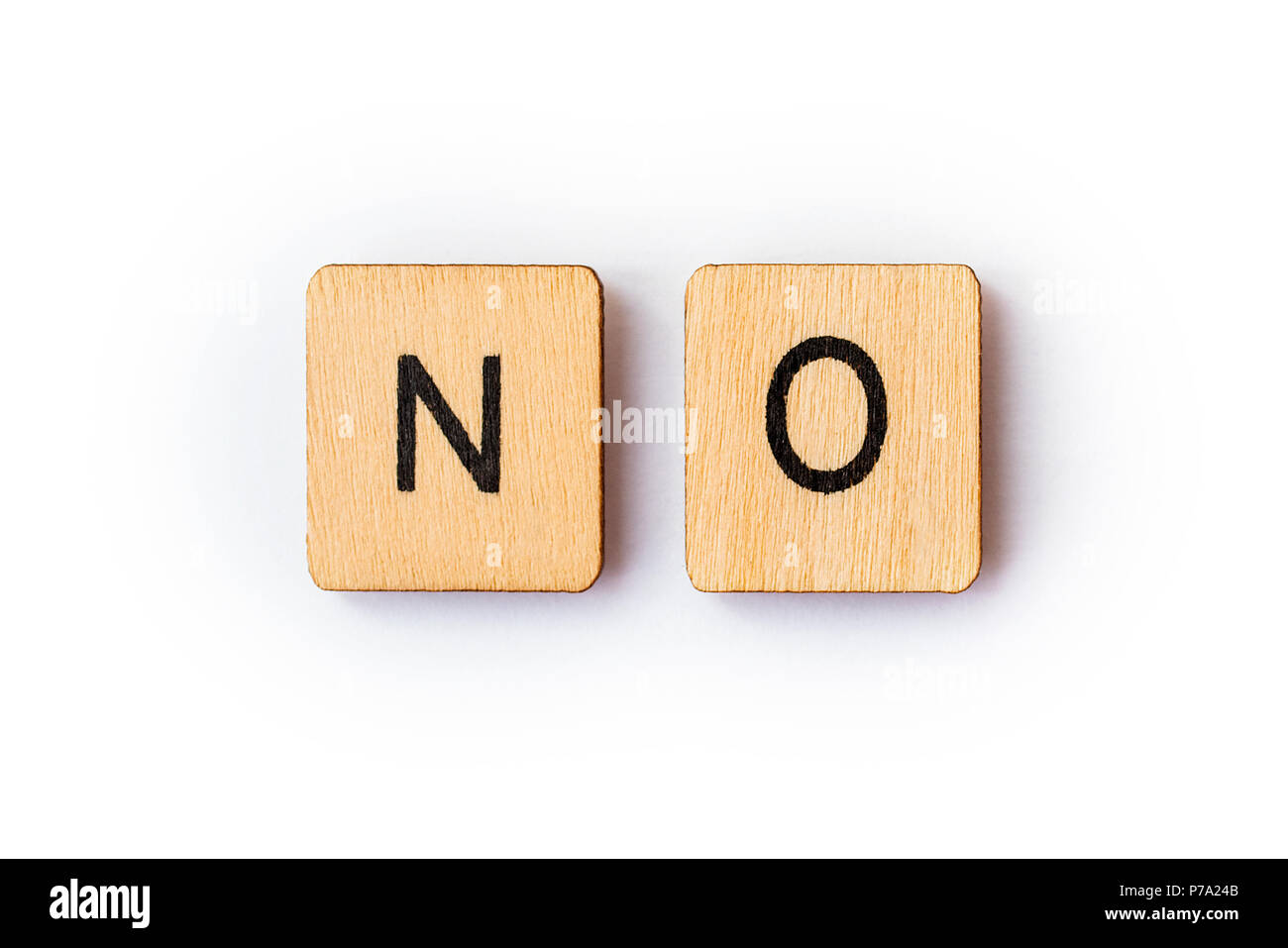 Wooden letter tiles spelling word Cut Out Stock Images & Pictures - Alamy