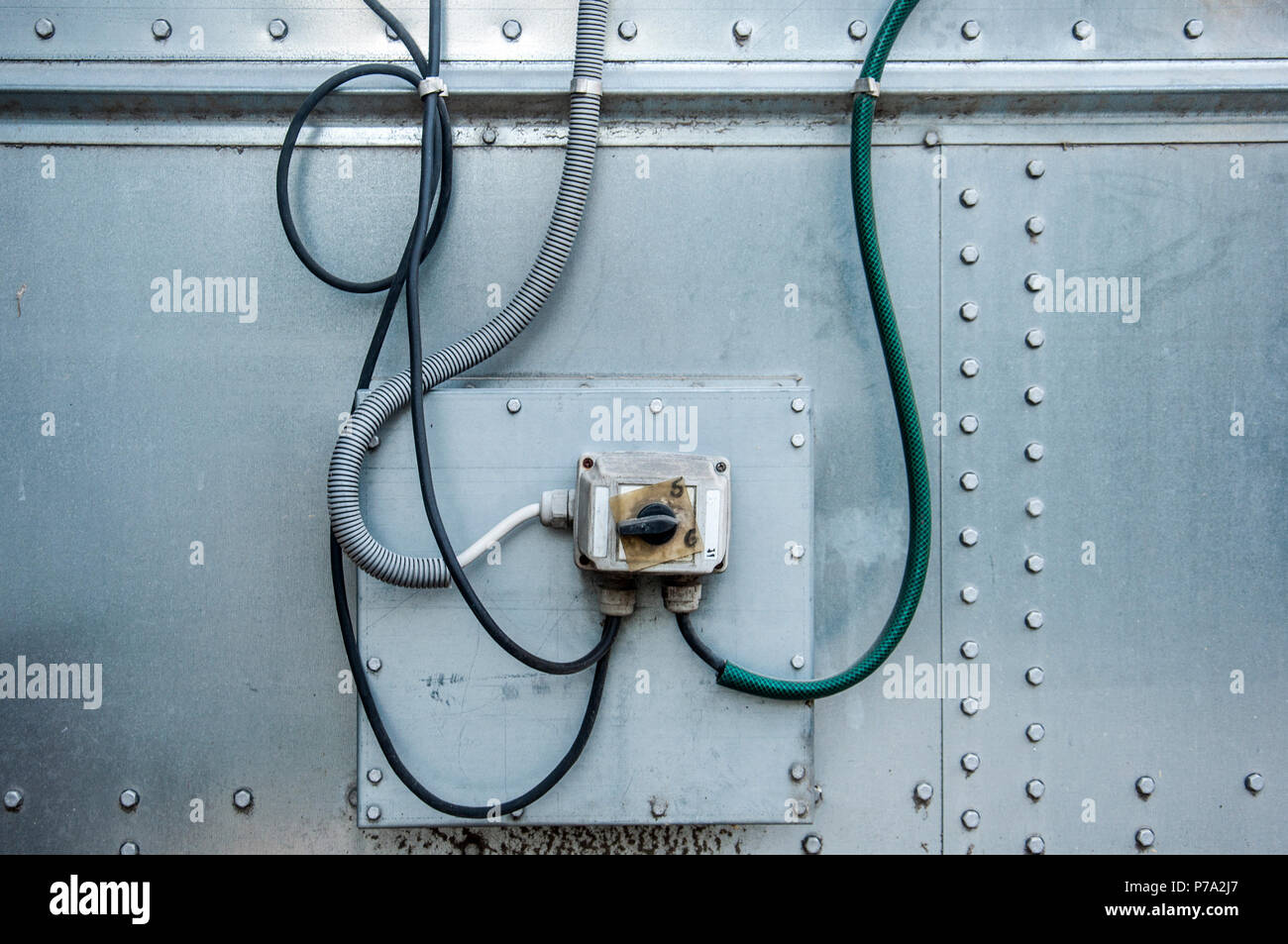 dirty electric switch in a factory Stock Photo - Alamy