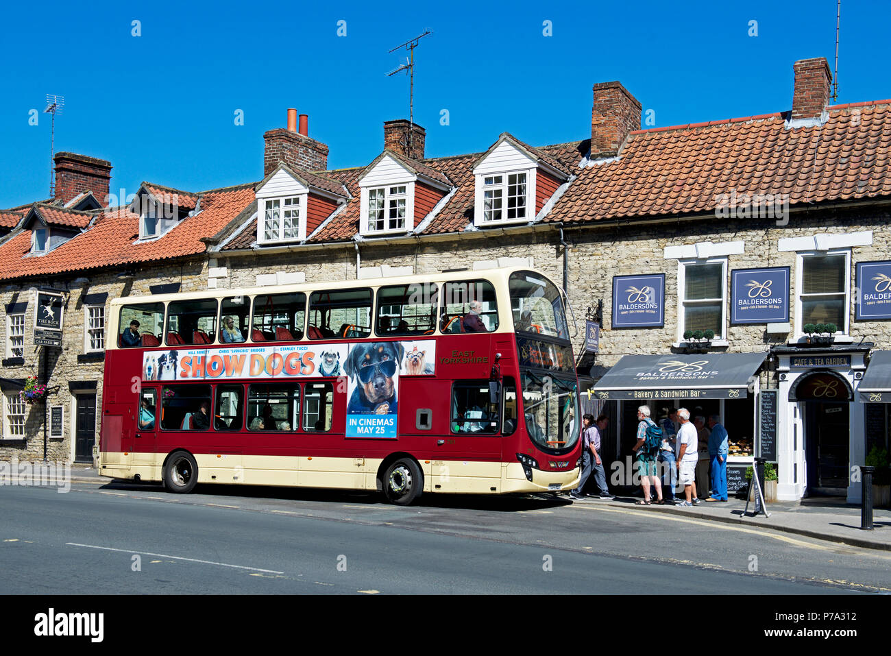 Bus stop in Thornton-le-Dale, North Yorkshire, England UK Stock Photo ...
