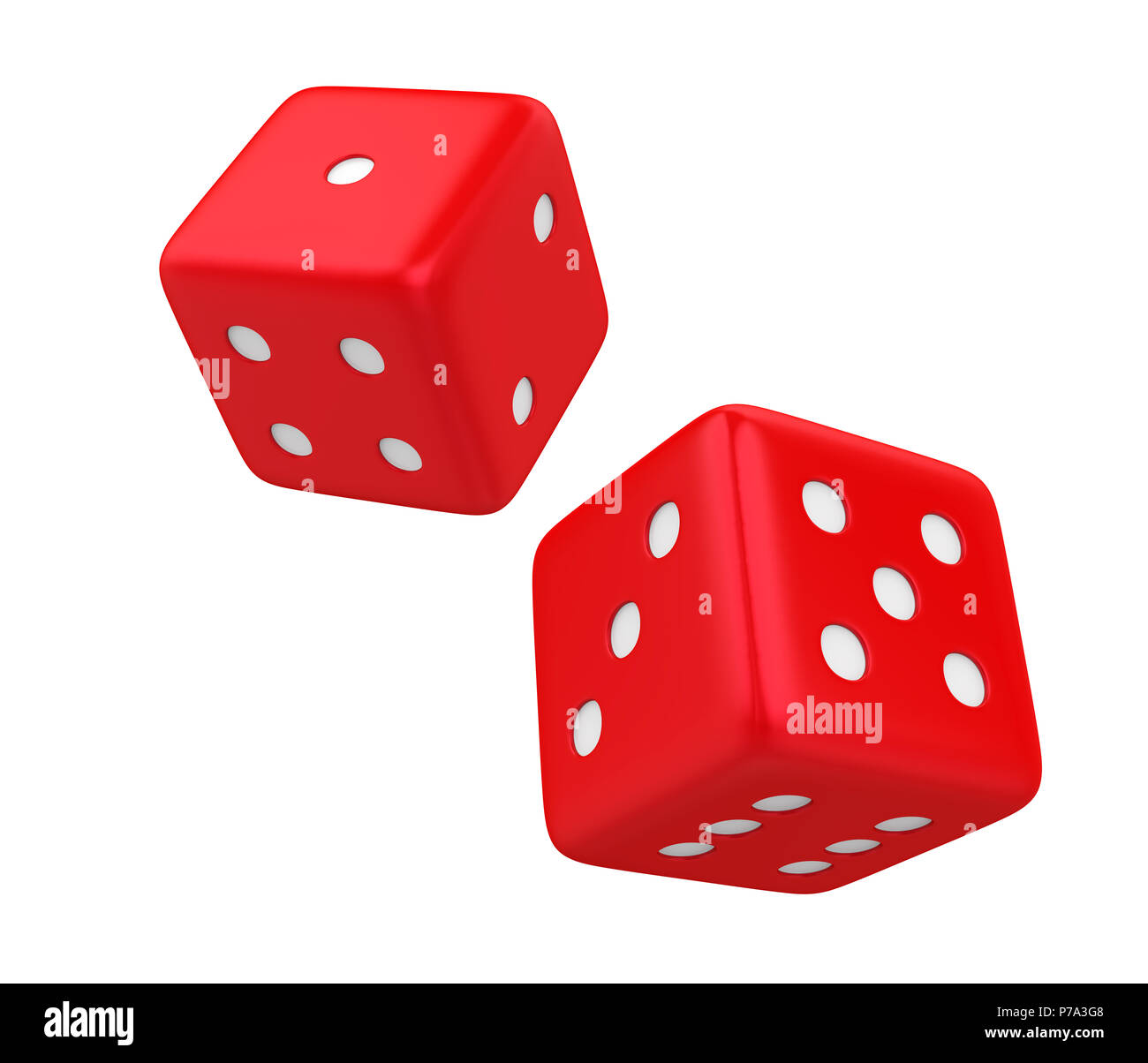 Two Dices Isolated Stock Photo - Alamy