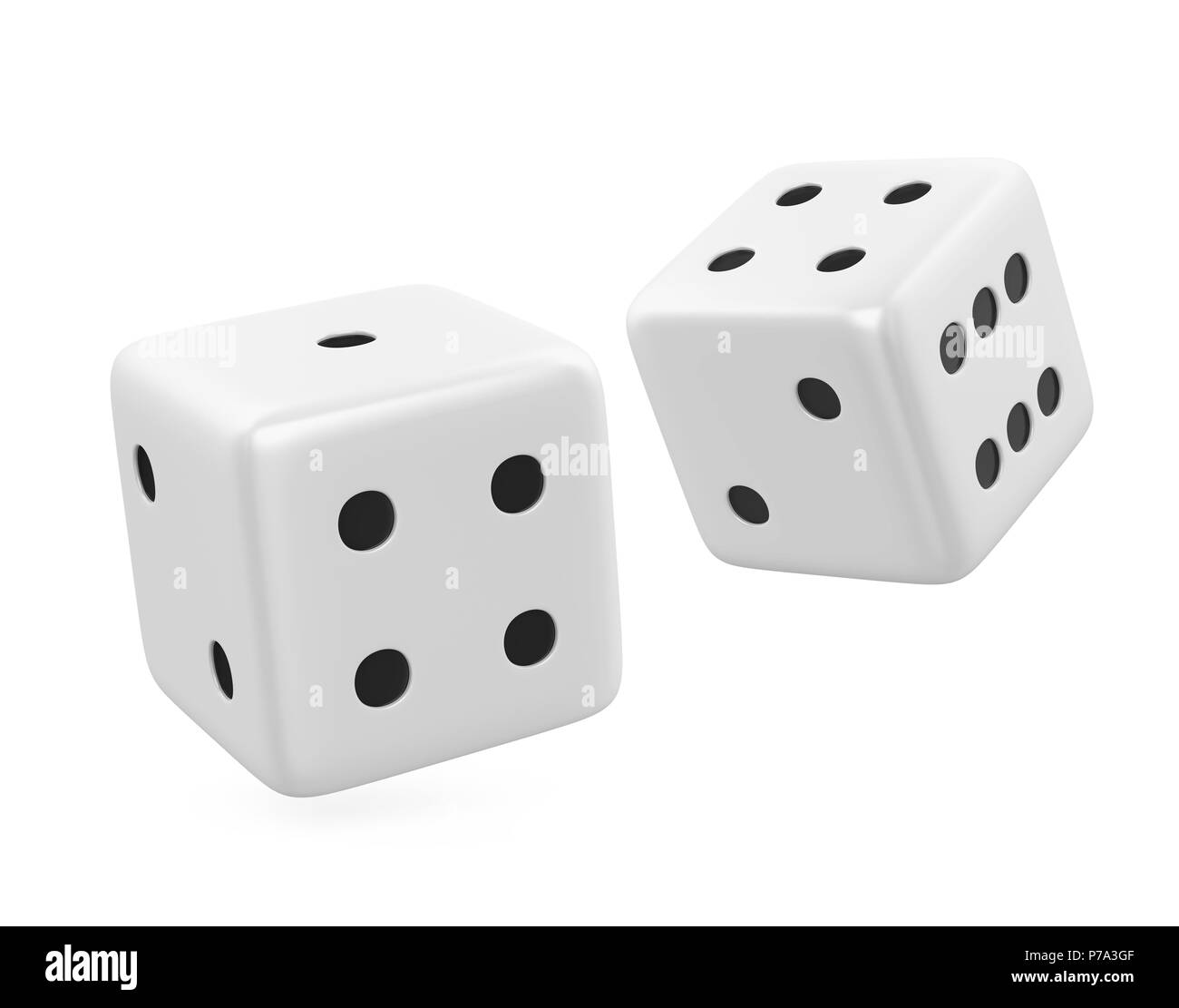Dices isolated Black and White Stock Photos & Images - Alamy
