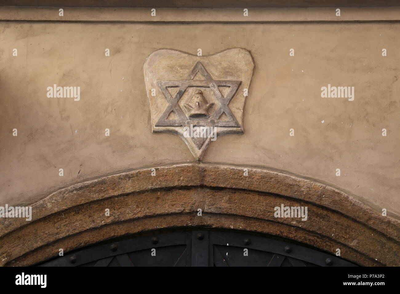 Decoration above door, Červená, Old-New Synagogue, Josefov (Jewish ...