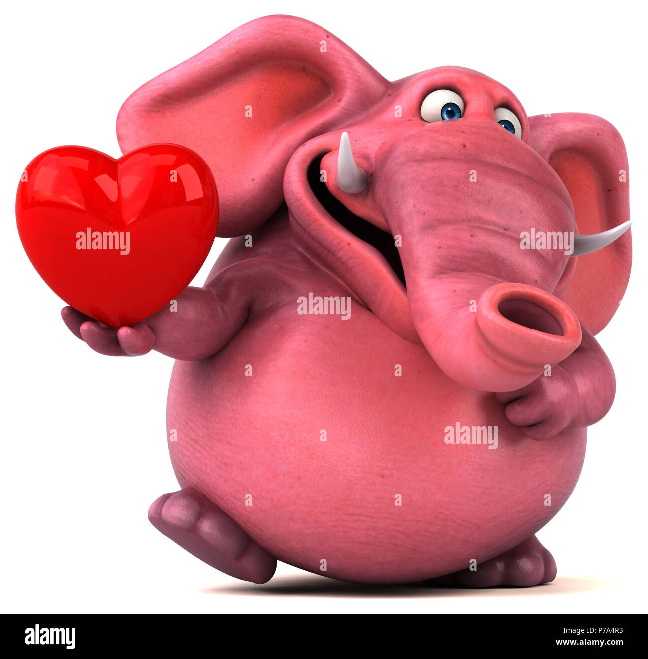 Pink elephant - 3D Illustration Stock Photo - Alamy