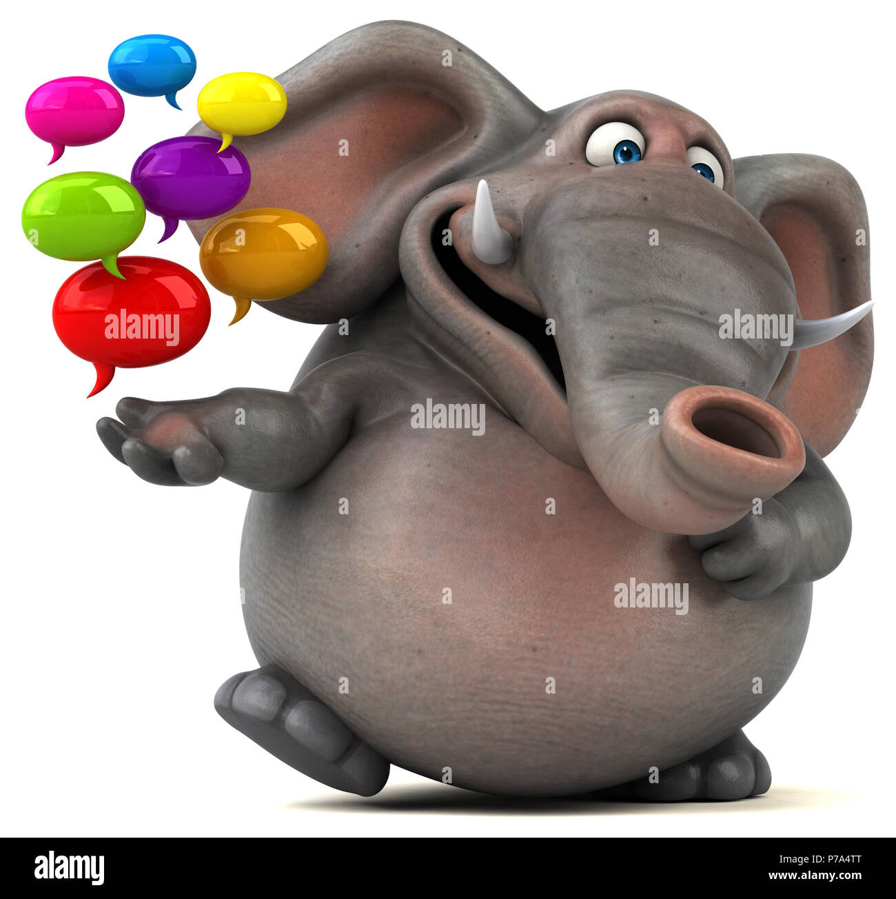 Fun elephant - 3D Illustration Stock Photo - Alamy