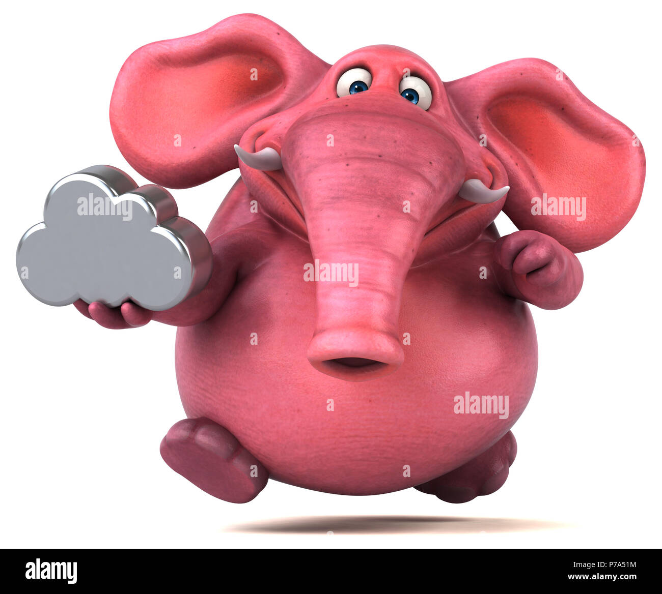 Pink elephant - 3D Illustration Stock Photo - Alamy