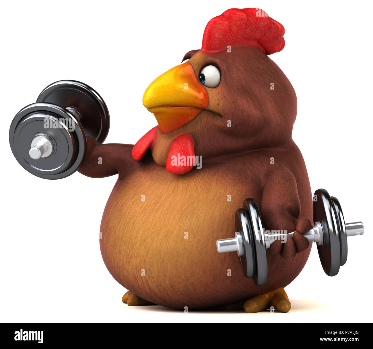 Fun chicken - 3D Illustration Stock Photo - Alamy