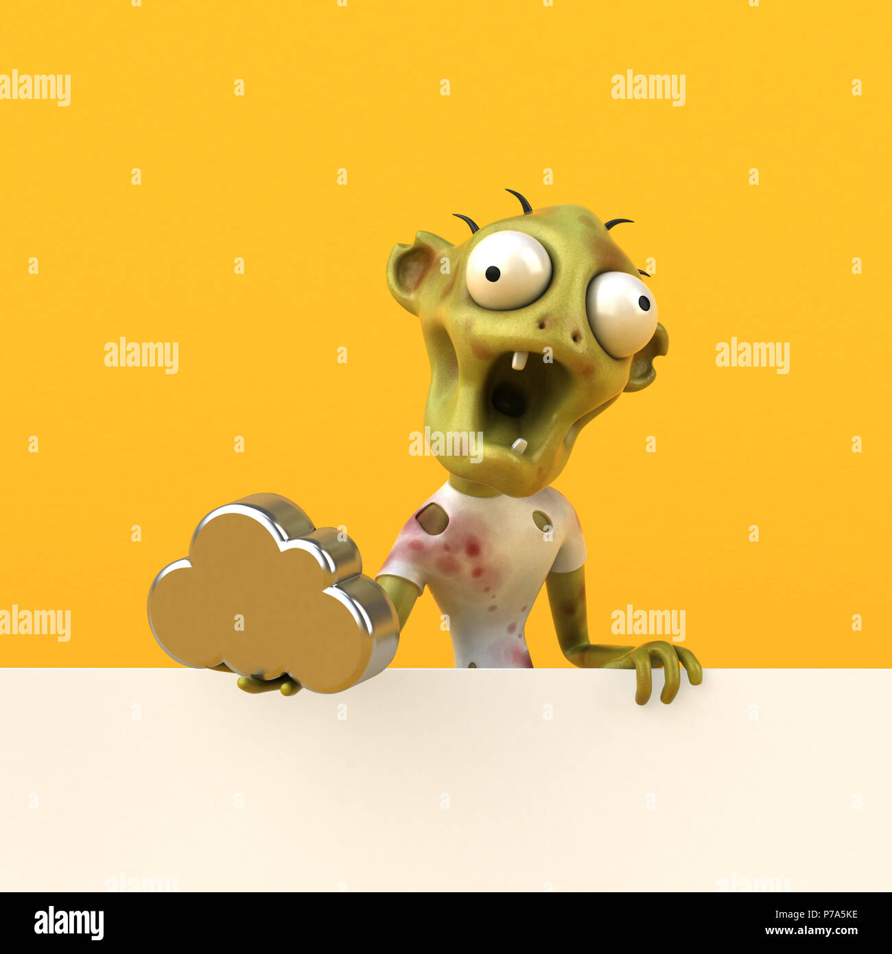 Fun zombie - 3D Illustration Stock Photo - Alamy