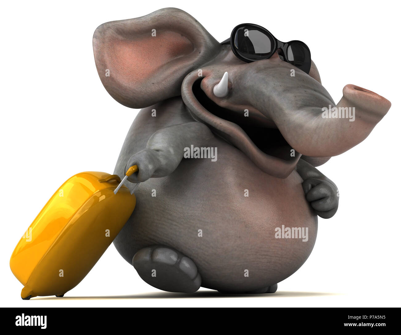 Fun elephant - 3D Illustration Stock Photo - Alamy