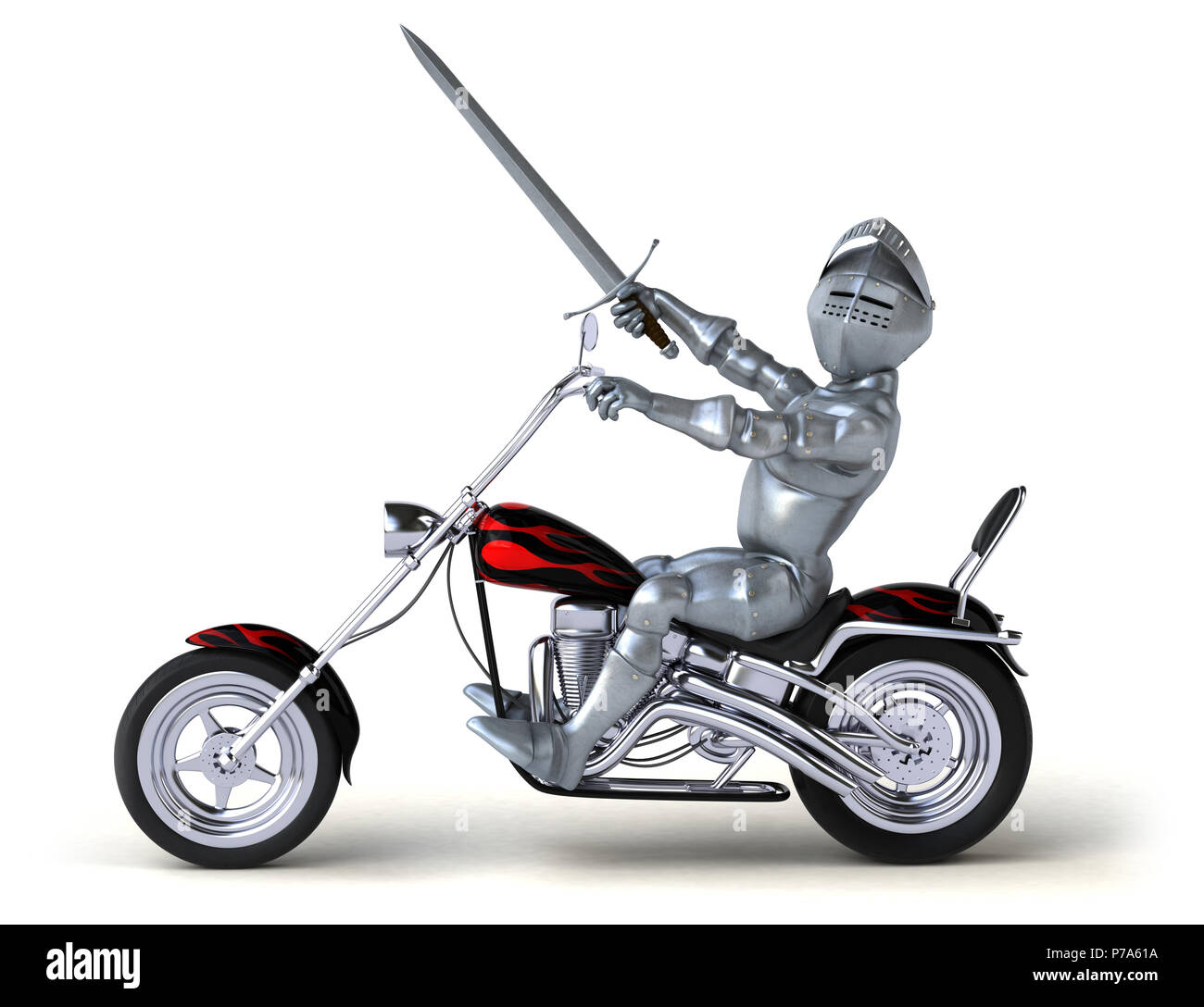 Fun knight - 3D Illustration Stock Photo - Alamy