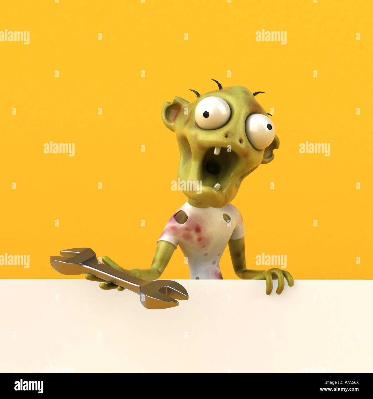 Zombie fun cartoon character tool hi-res stock photography and images ...