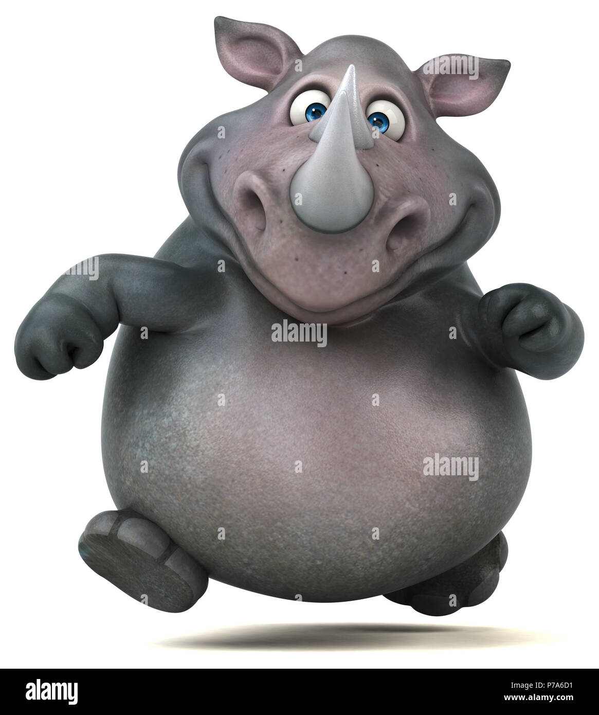 Fun rhinoceros - 3D Illustration Stock Photo - Alamy