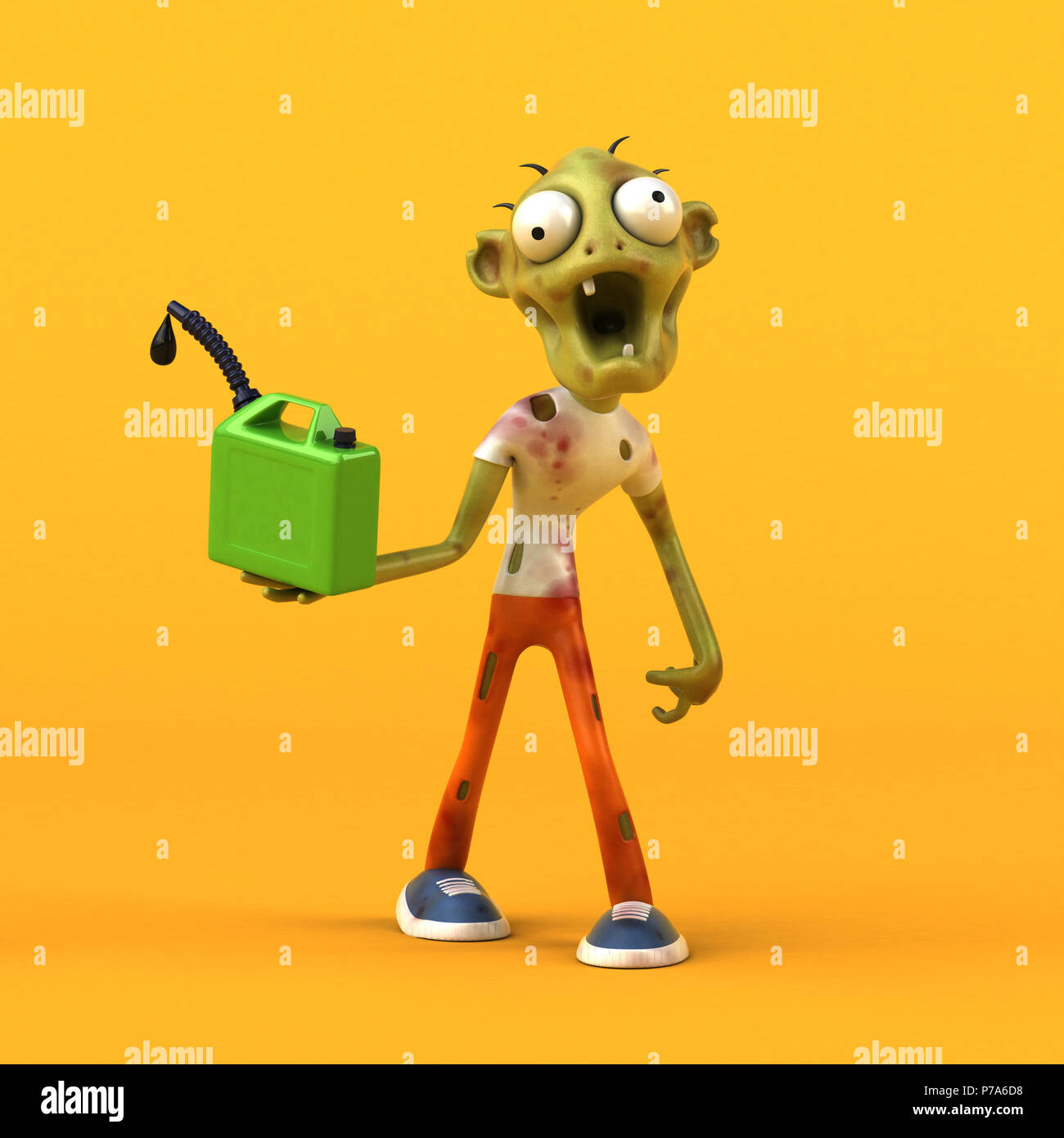 Fun zombie - 3D Illustration Stock Photo - Alamy