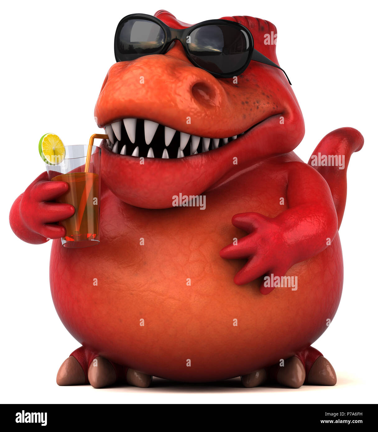 Fun dinosaur - 3D Illustration Stock Photo - Alamy