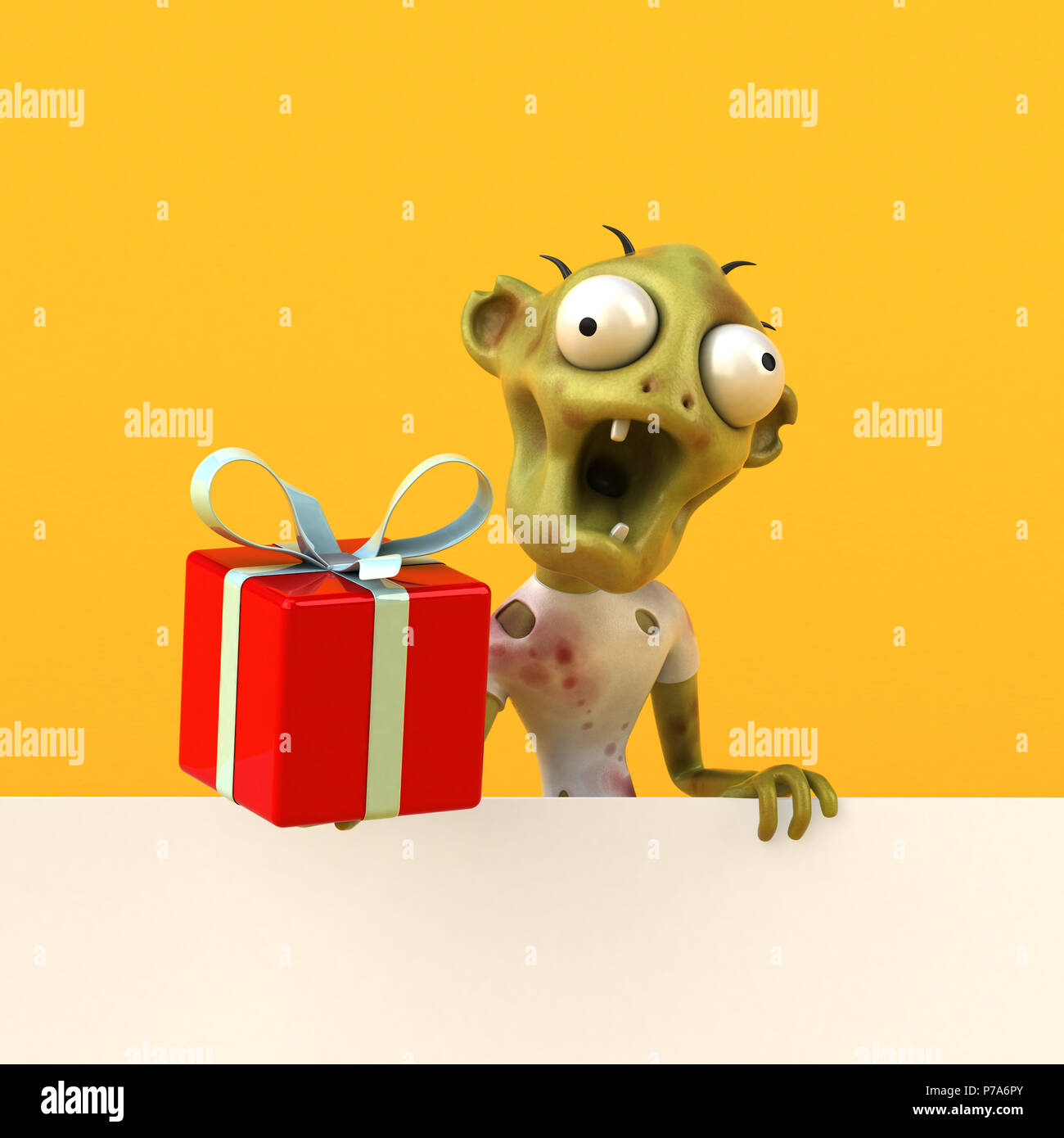 Fun zombie - 3D Illustration Stock Photo - Alamy