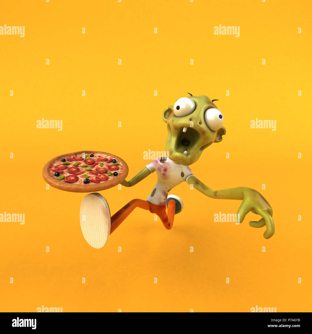 Fun zombie - 3D Illustration Stock Photo - Alamy