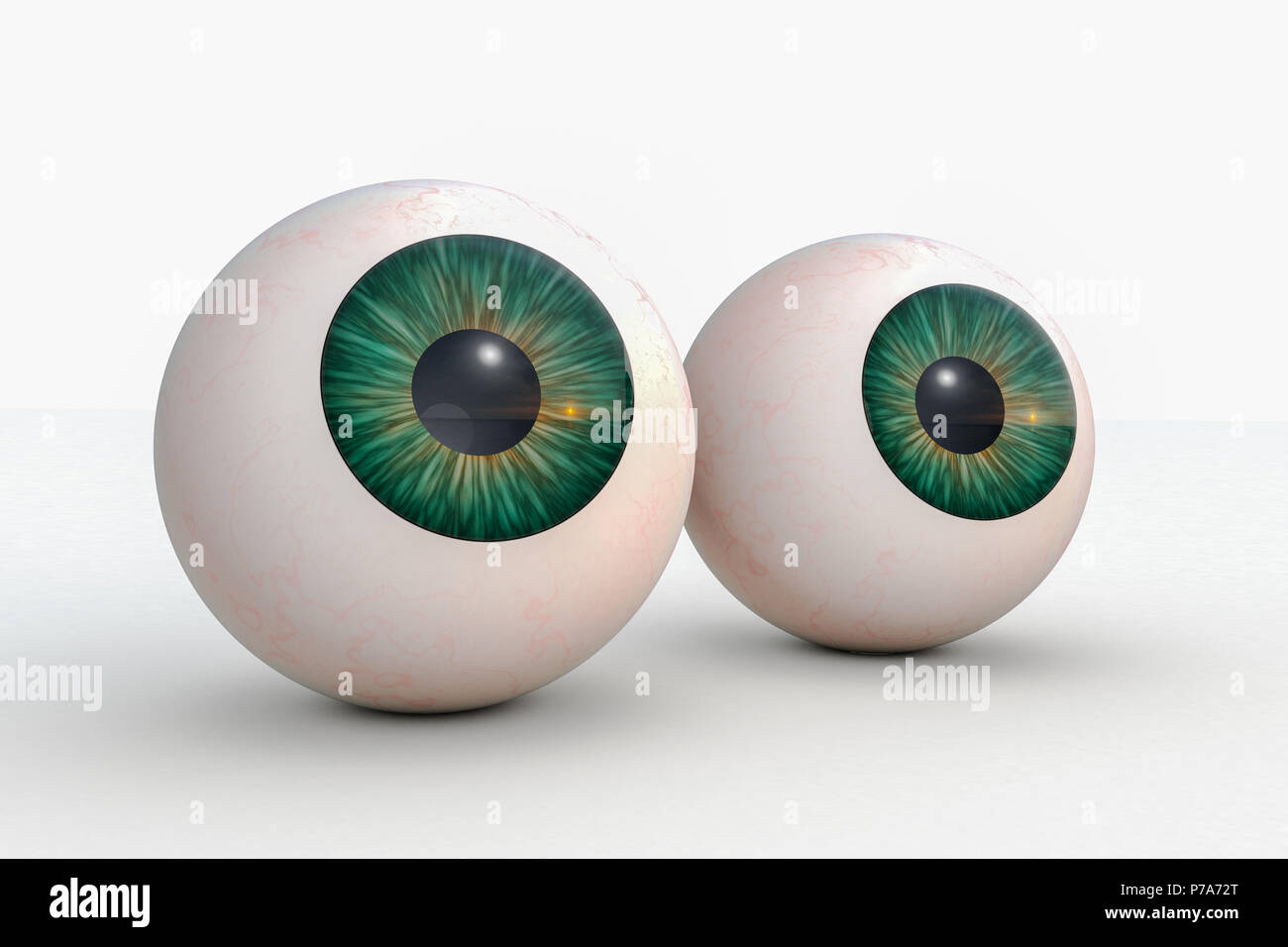 Two eyeballs in front of isolated background (3d rendering Stock Photo ...