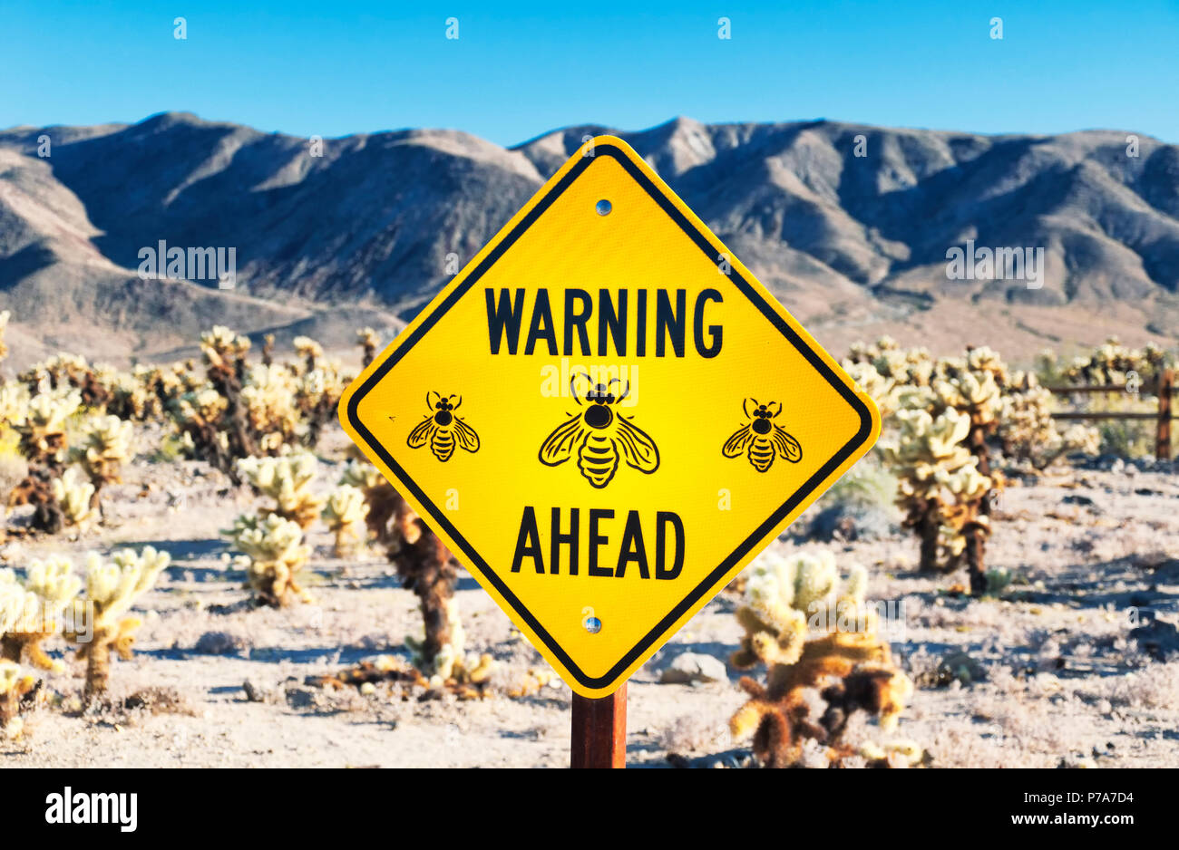 Bee warning sign hi-res stock photography and images - Alamy