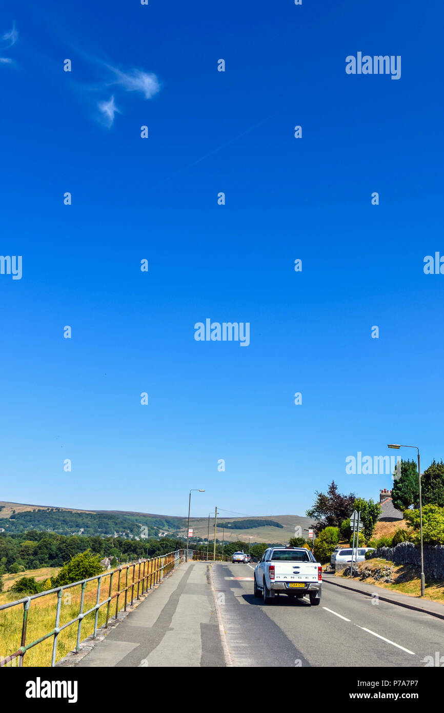 Blue summer sky over Buxton, Peak District, Derbyshire Stock Photo - Alamy